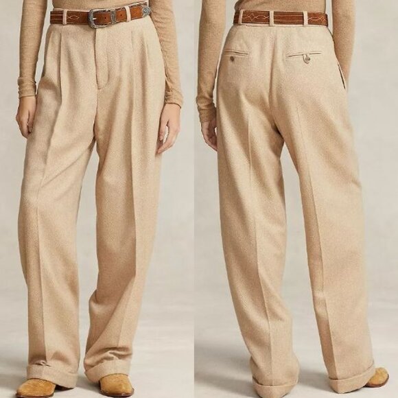 Lauren Ralph Lauren | Pants & Jumpsuits | Lauren Ralph Lauren Womens High Rise Pleated Twill ...